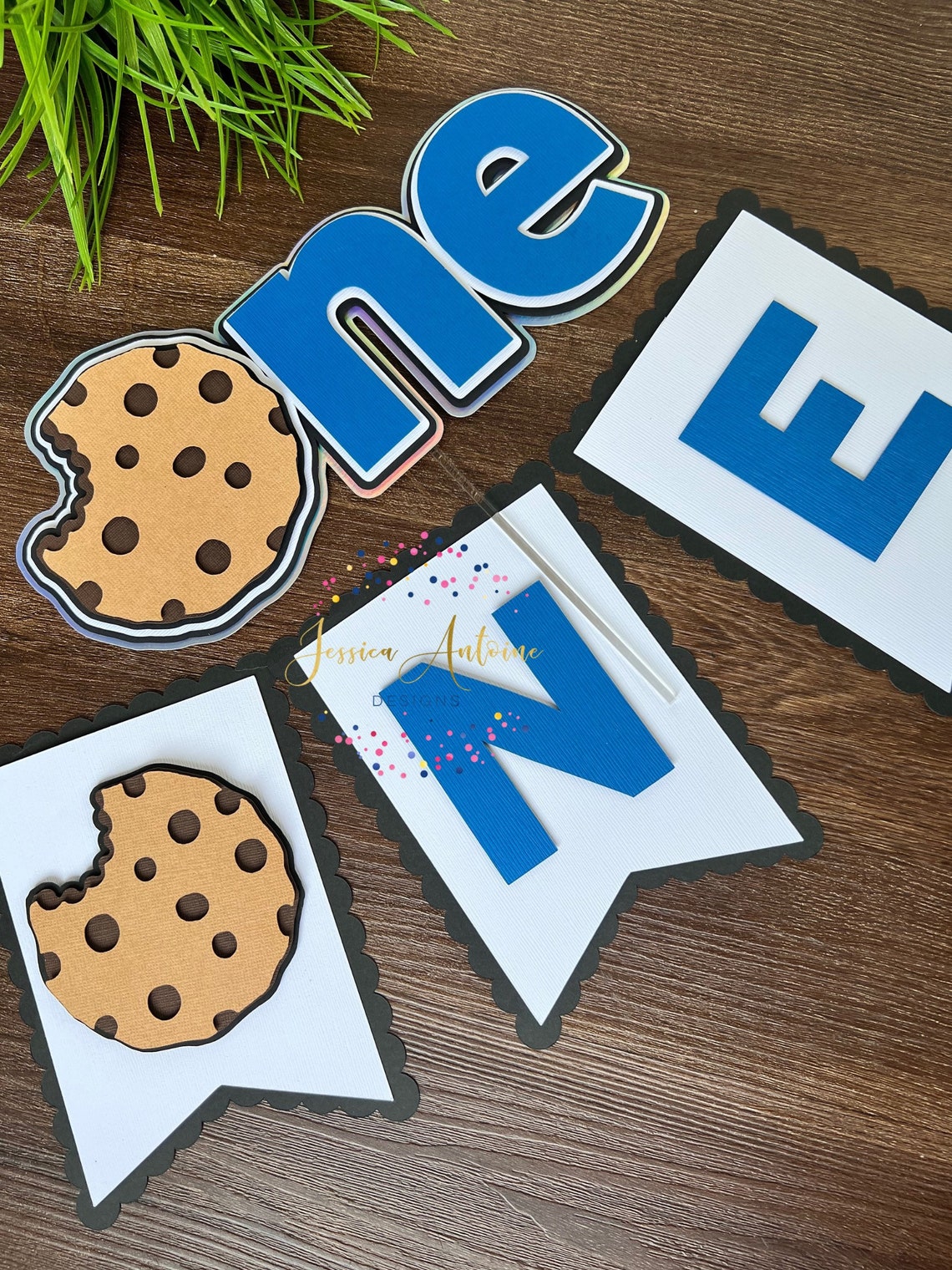 Cookie Cake Topper Cookie Banner Cookie Smash Cake Set - Etsy