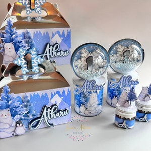 Winter Wonderland Favor Box - Winter Onederland Favor Box - Winter ...