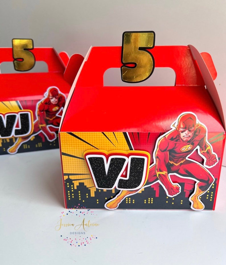 Flash Favor Box Flash Birthday Flash Party Favor Custom - Etsy