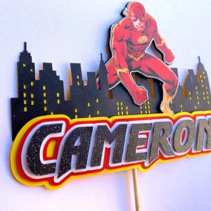 Flash Topper Birthday Cake Topper Flash Themed Cake | Etsy