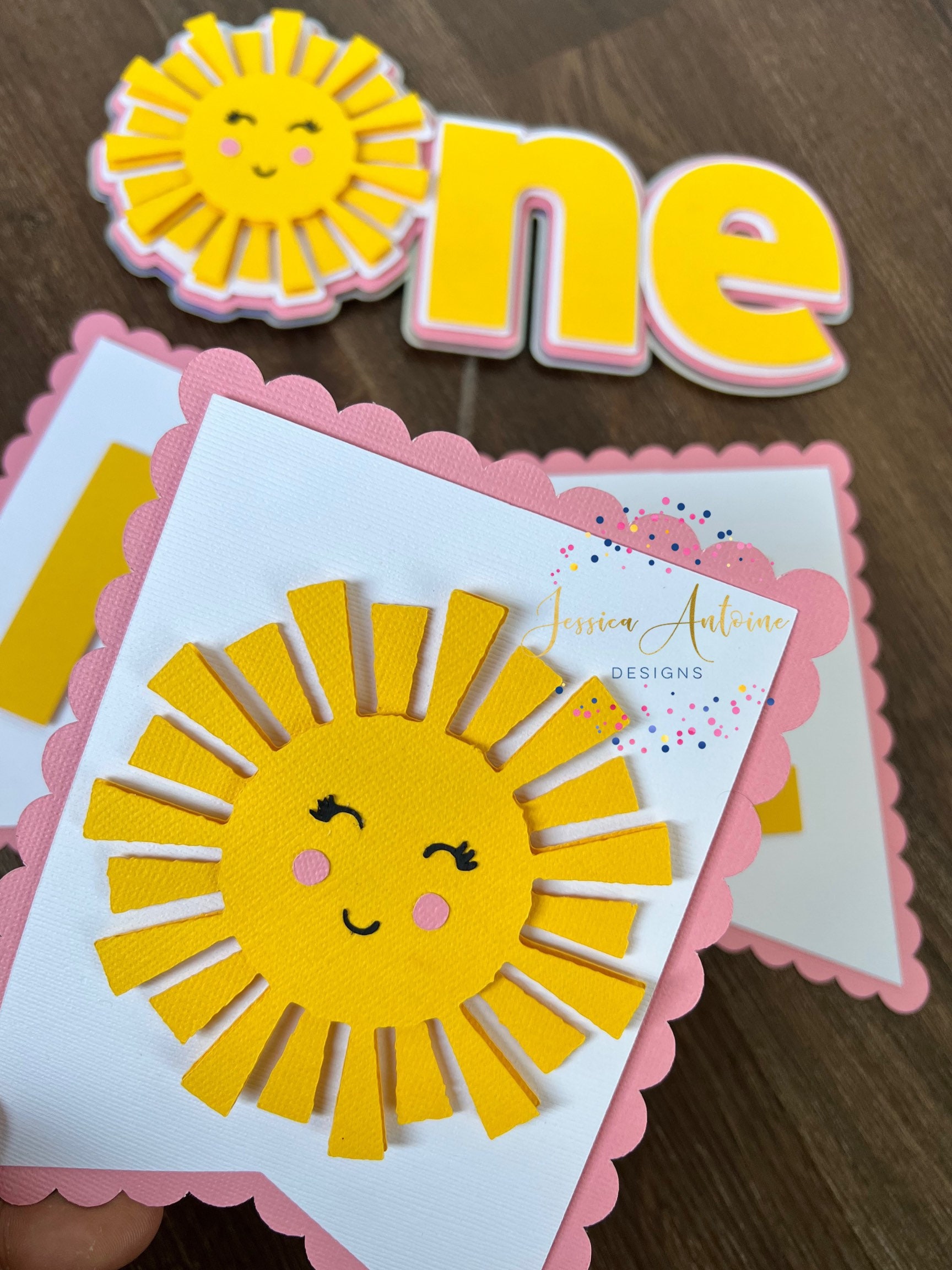 Sun Cake Topper - Sun Banner - Sunshine Smash Cake Set - Etsy