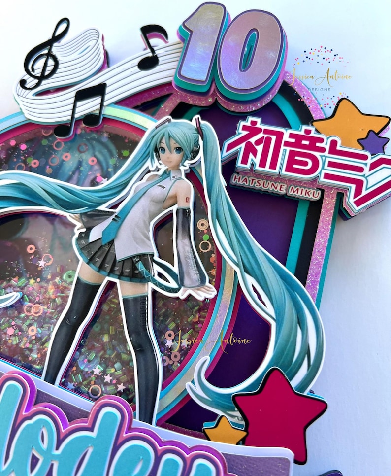Hatsune Miku Cake Topper: Personalized Hatsune Miku Birthday - Etsy
