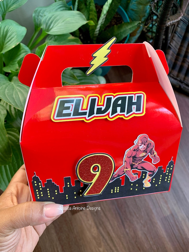 Flash Favor Box Flash Birthday Flash Party Favor Custom | Etsy