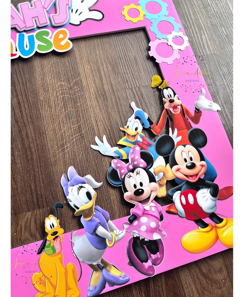 Mickey Clubhouse Selfie Frame-personalized Mickey Frame- Minnie Themed ...