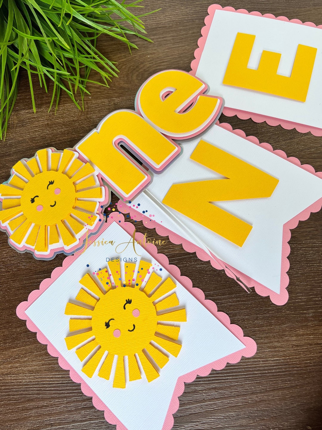 Sun Cake Topper - Sun Banner - Sunshine Smash Cake Set - Etsy