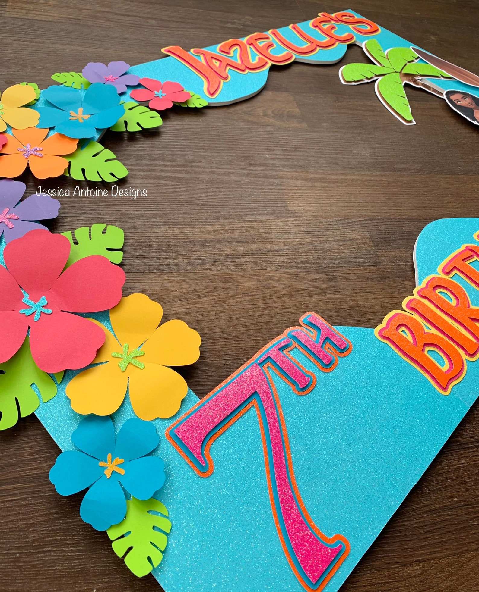 Moana Custom Selfie Frame Personalized Photo Booth Prop | Etsy