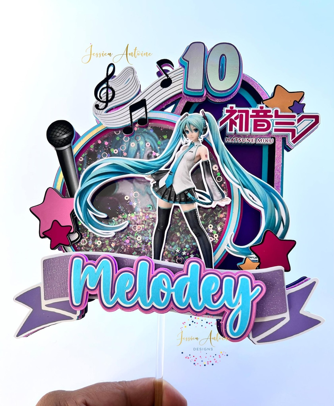 Hatsune Miku Cake Topper: Personalized Hatsune Miku Birthday - Etsy