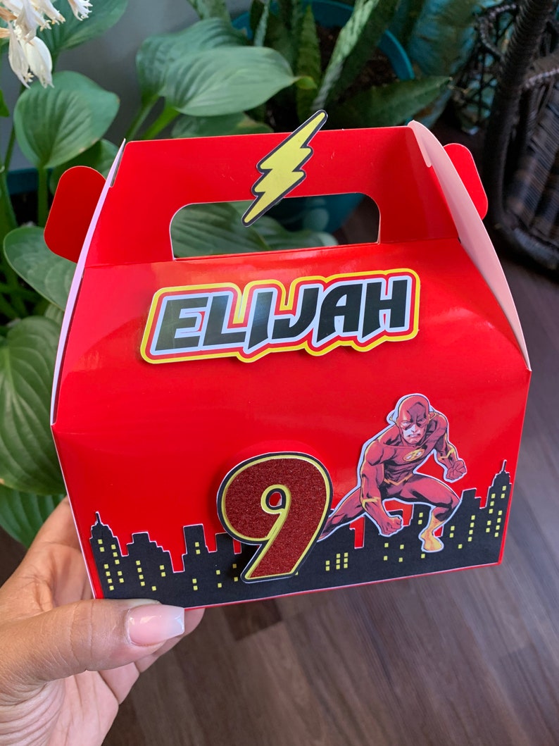 Flash Favor Box Flash Birthday Flash Party Favor Custom | Etsy