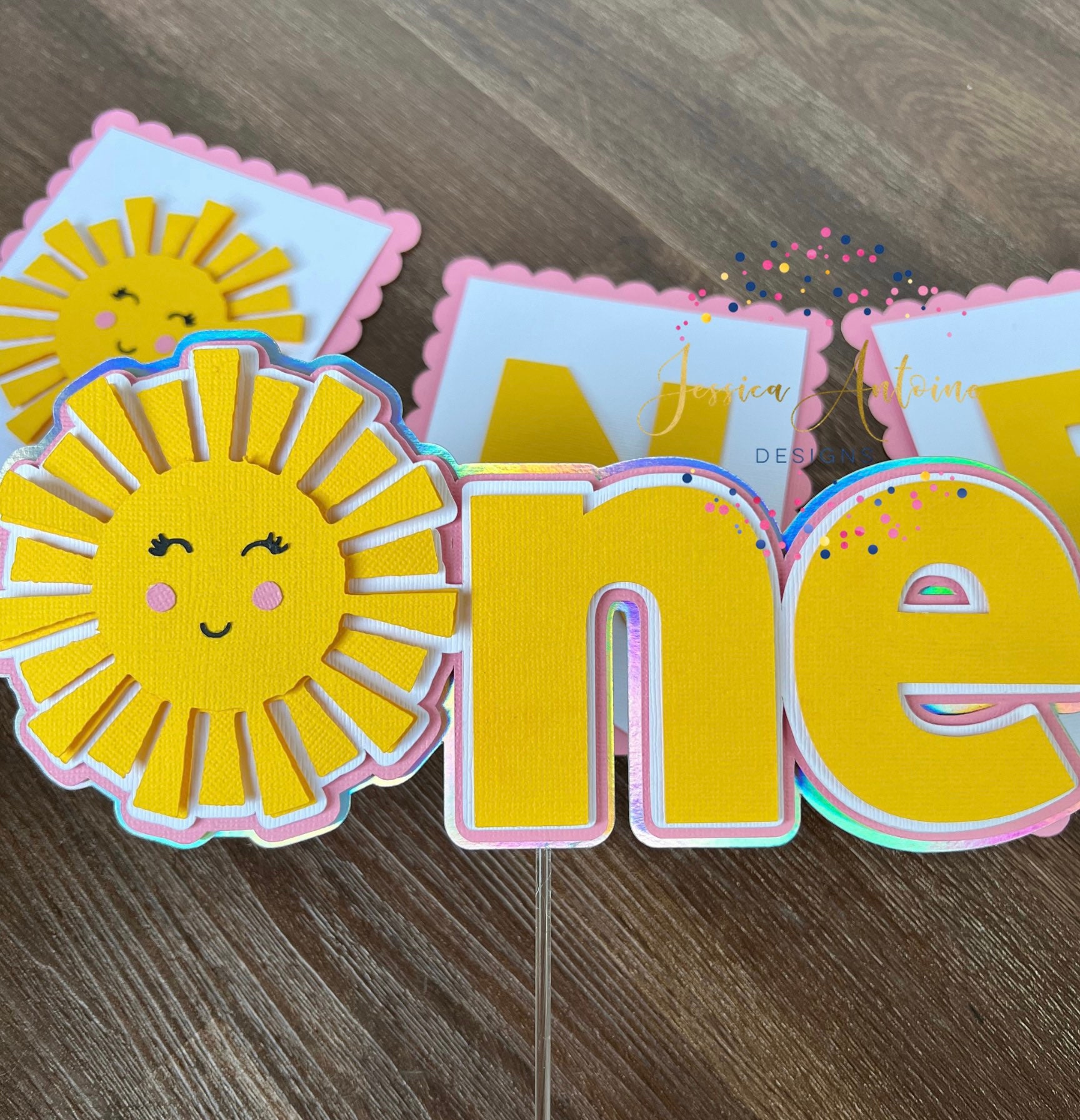 Sun Cake Topper - Sun Banner - Sunshine Smash Cake Set - Etsy