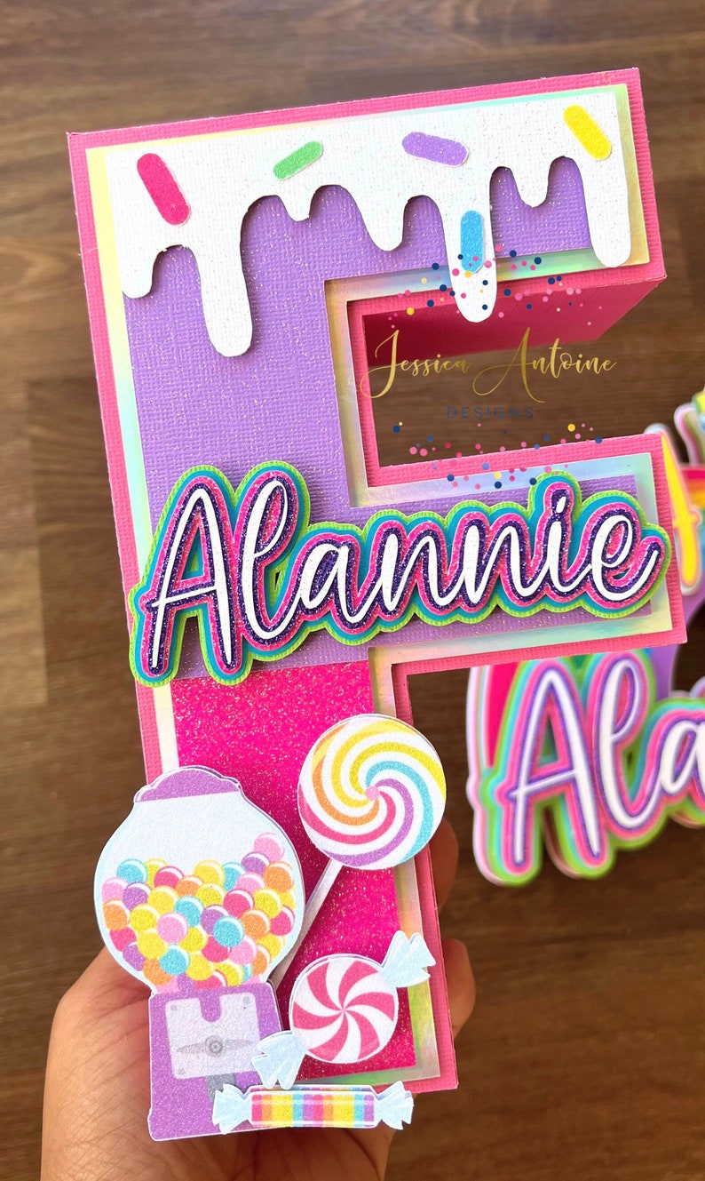 Candy 3d Letters - Candy Party Letters - Etsy