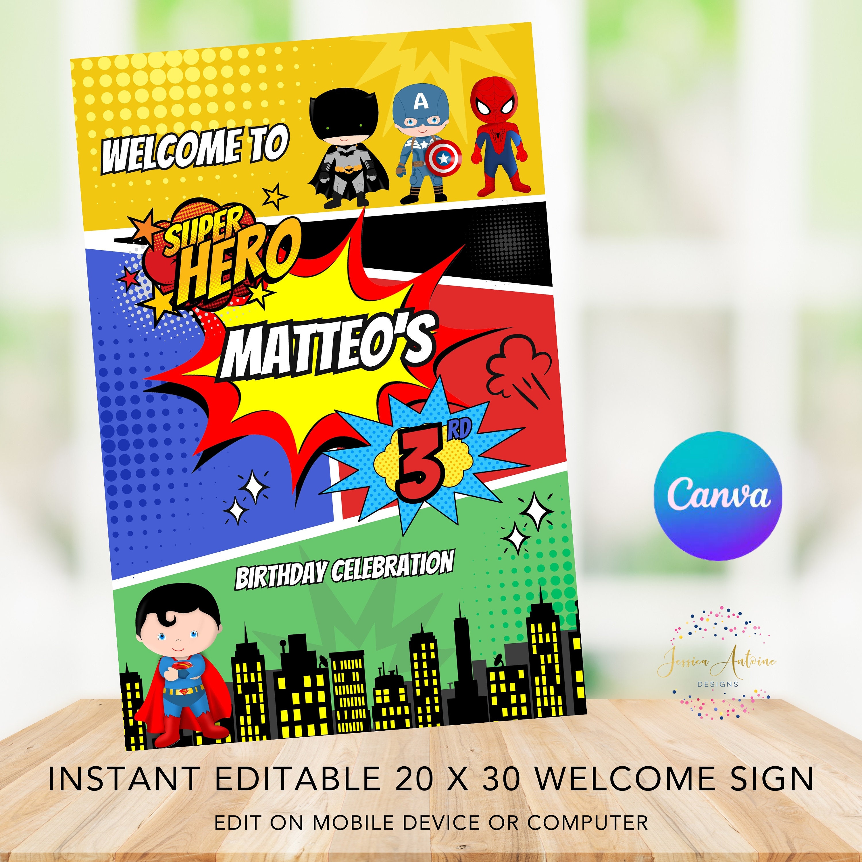 Superhero Computer Paper