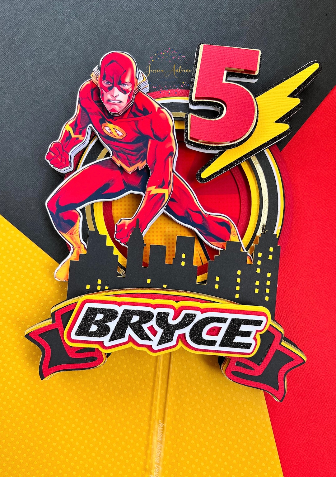 Flash Topper- Birthday Cake Topper- Flash Themed Cake Decoration - Etsy