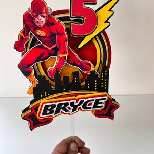 Flash Topper- Birthday Cake Topper- Flash Themed Cake Decoration - Etsy