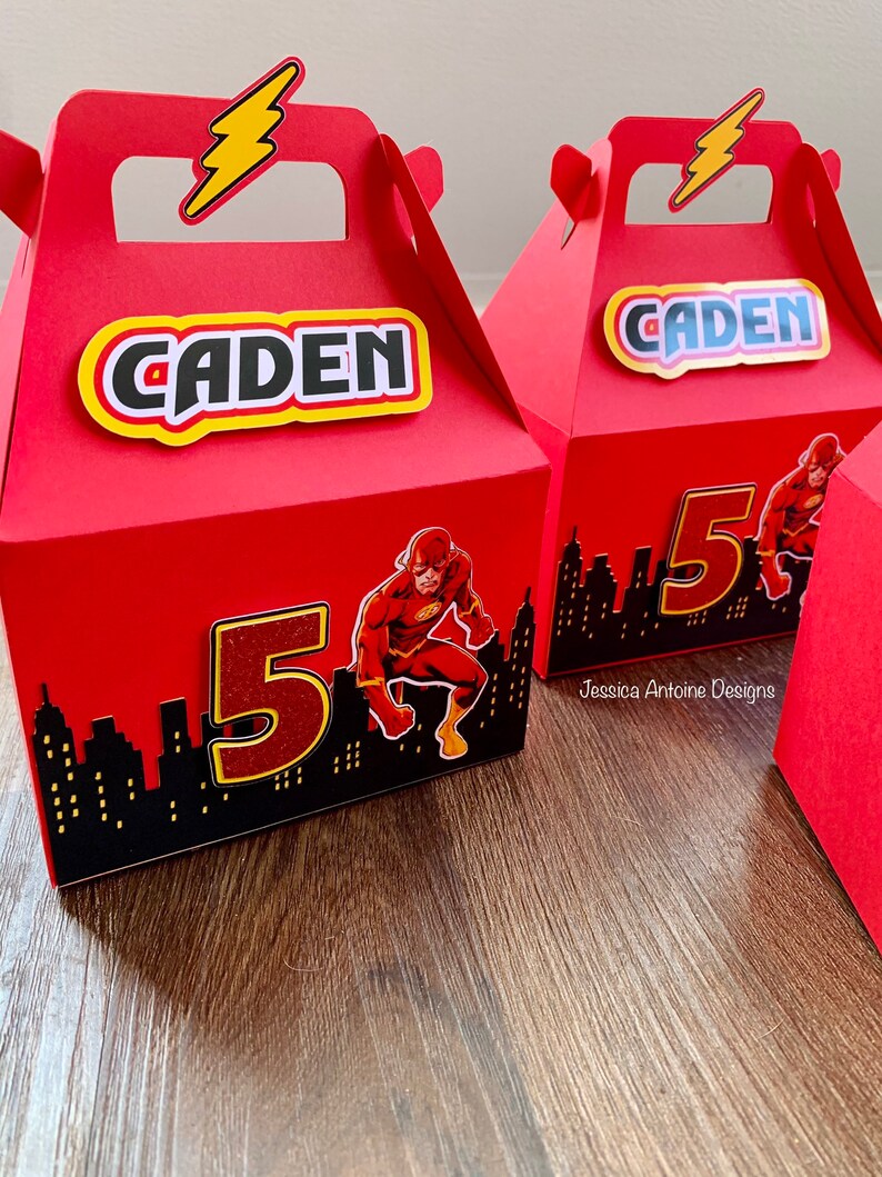 Flash Favor Box Flash Birthday Flash Party Favor Custom | Etsy