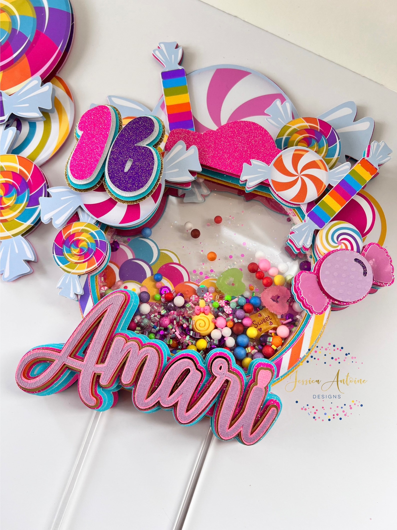 Candy Cake Topper Candy Cake Topper - Etsy