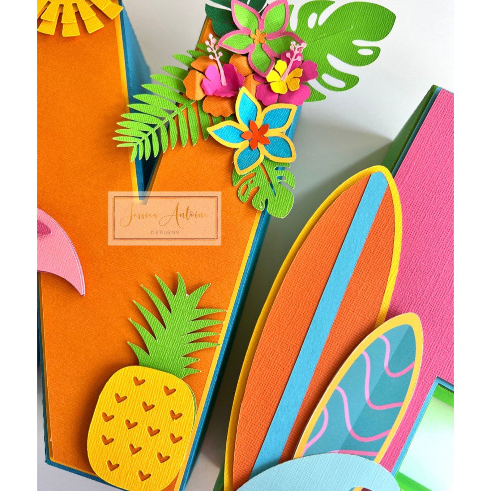 Luau 3D Letters Hawaiian 3D Letters Luau Party - Etsy