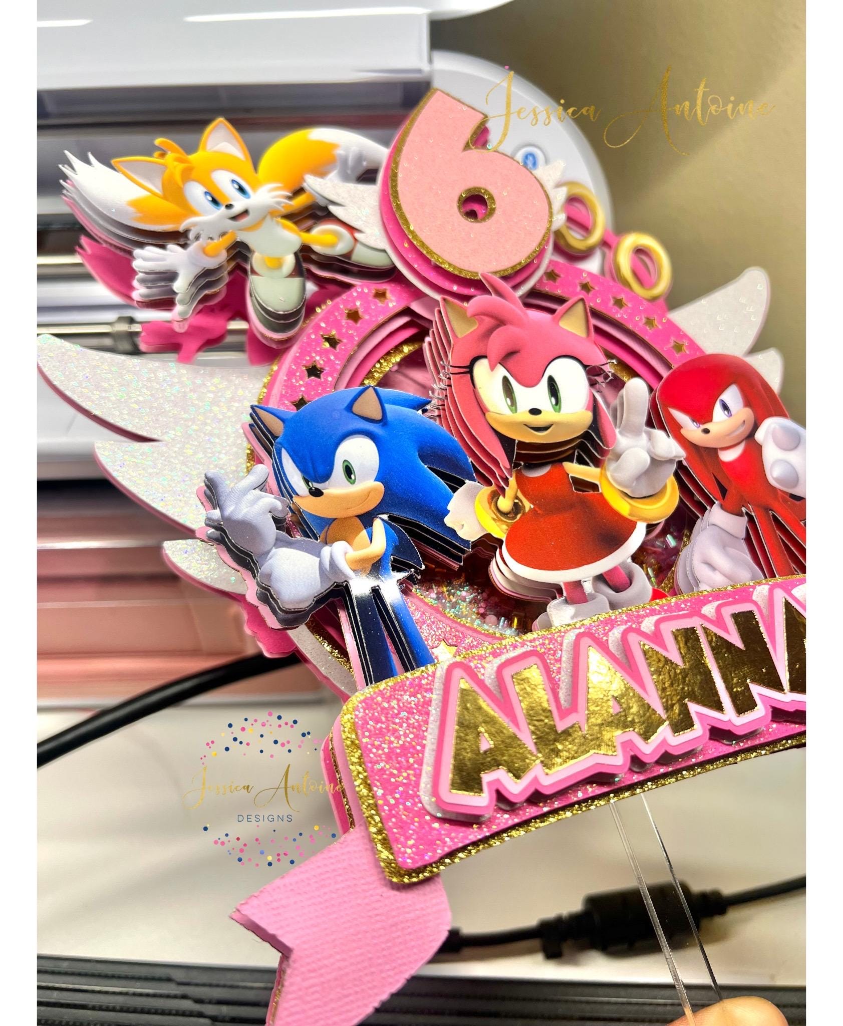 Amy Rose Cake Topper - Sonic Cake Topper - Pink Hedgehog Cake Topper - Etsy