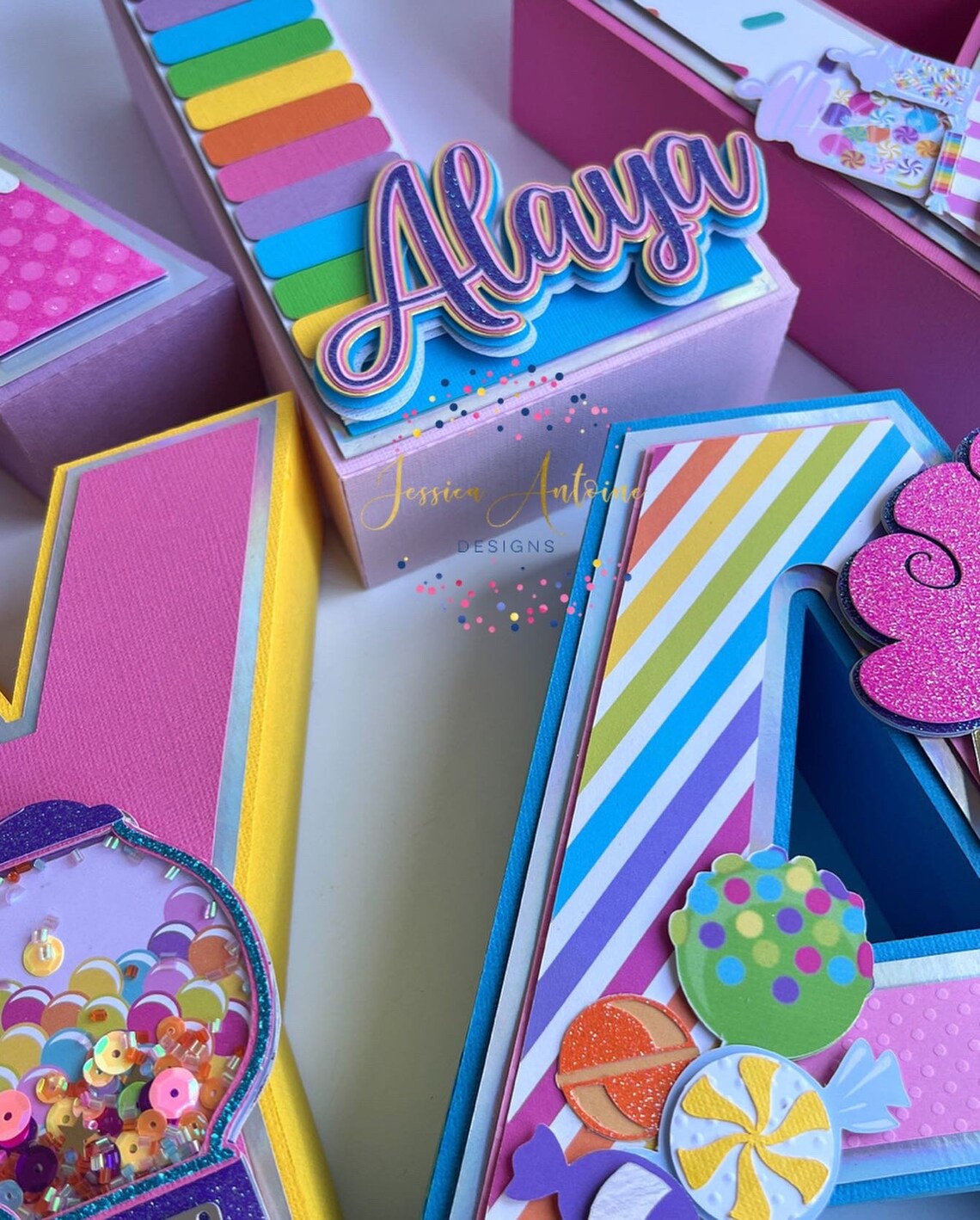 Candy 3d Letters Candy Party Letters - Etsy