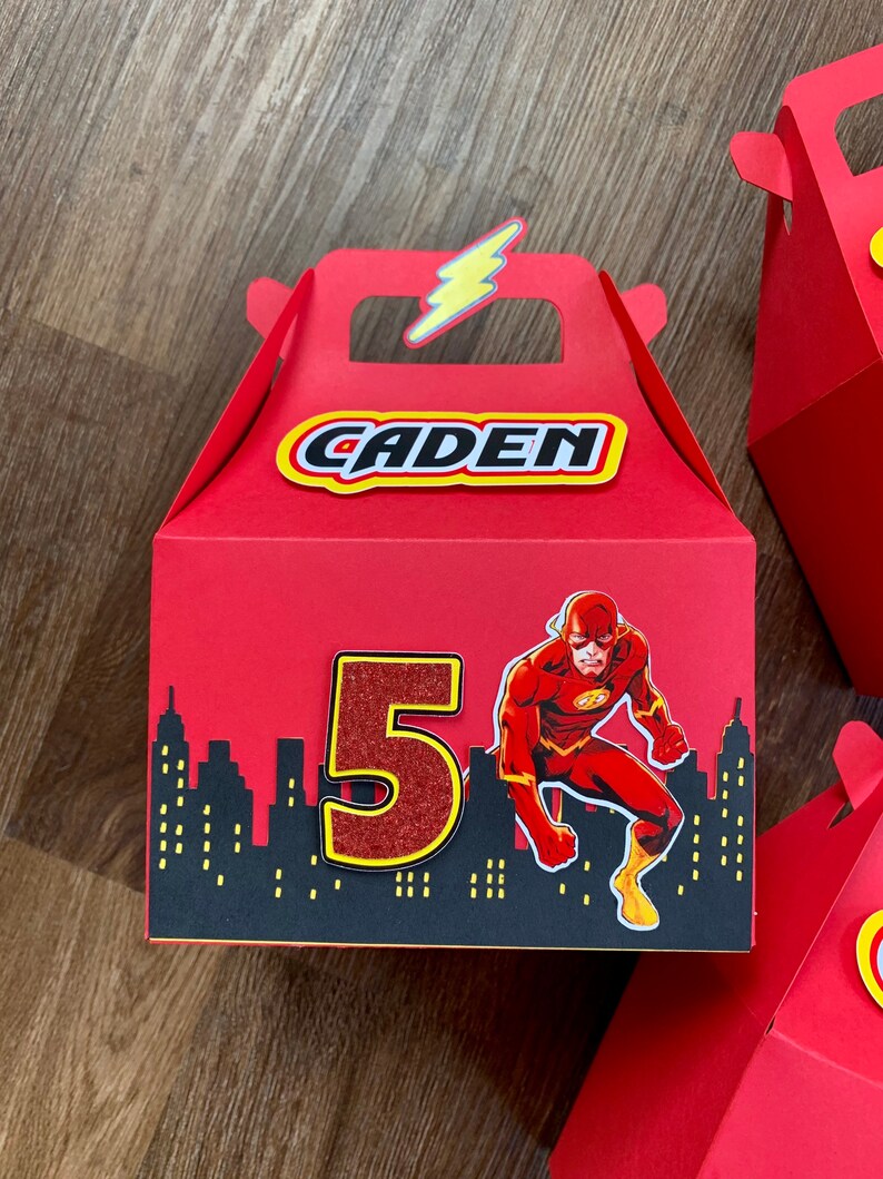 Flash Favor Box Flash Birthday Flash Party Favor Custom | Etsy