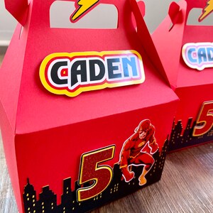 Flash Favor Box Flash Birthday Flash Party Favor Custom | Etsy