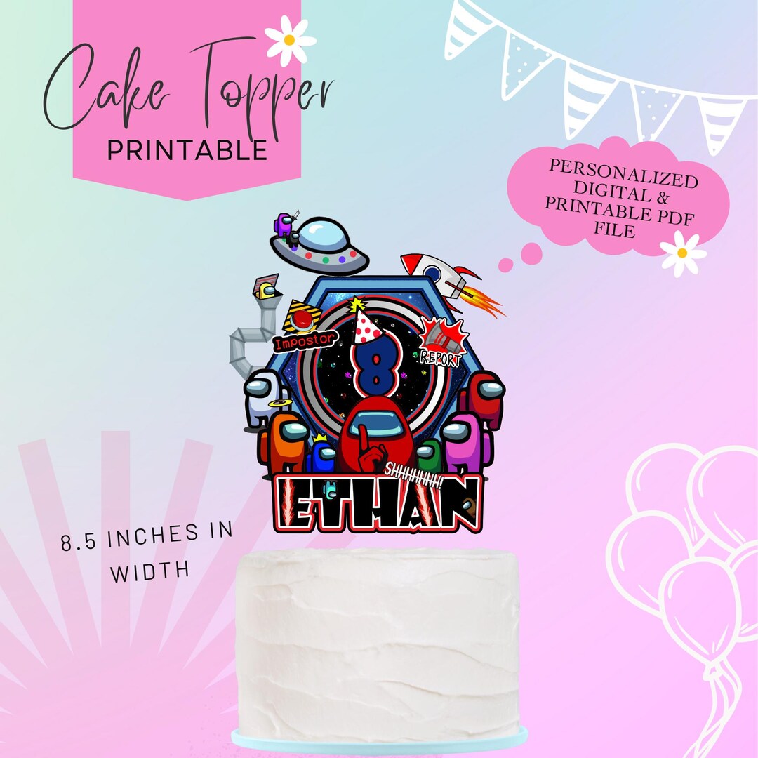 SUS Digital Cake Topper- Made to Order- Personalized Cake Topper - Etsy