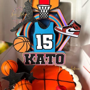 Basketball Cake Topper- Sports Cake Topper- Birthday Cake Topper ...