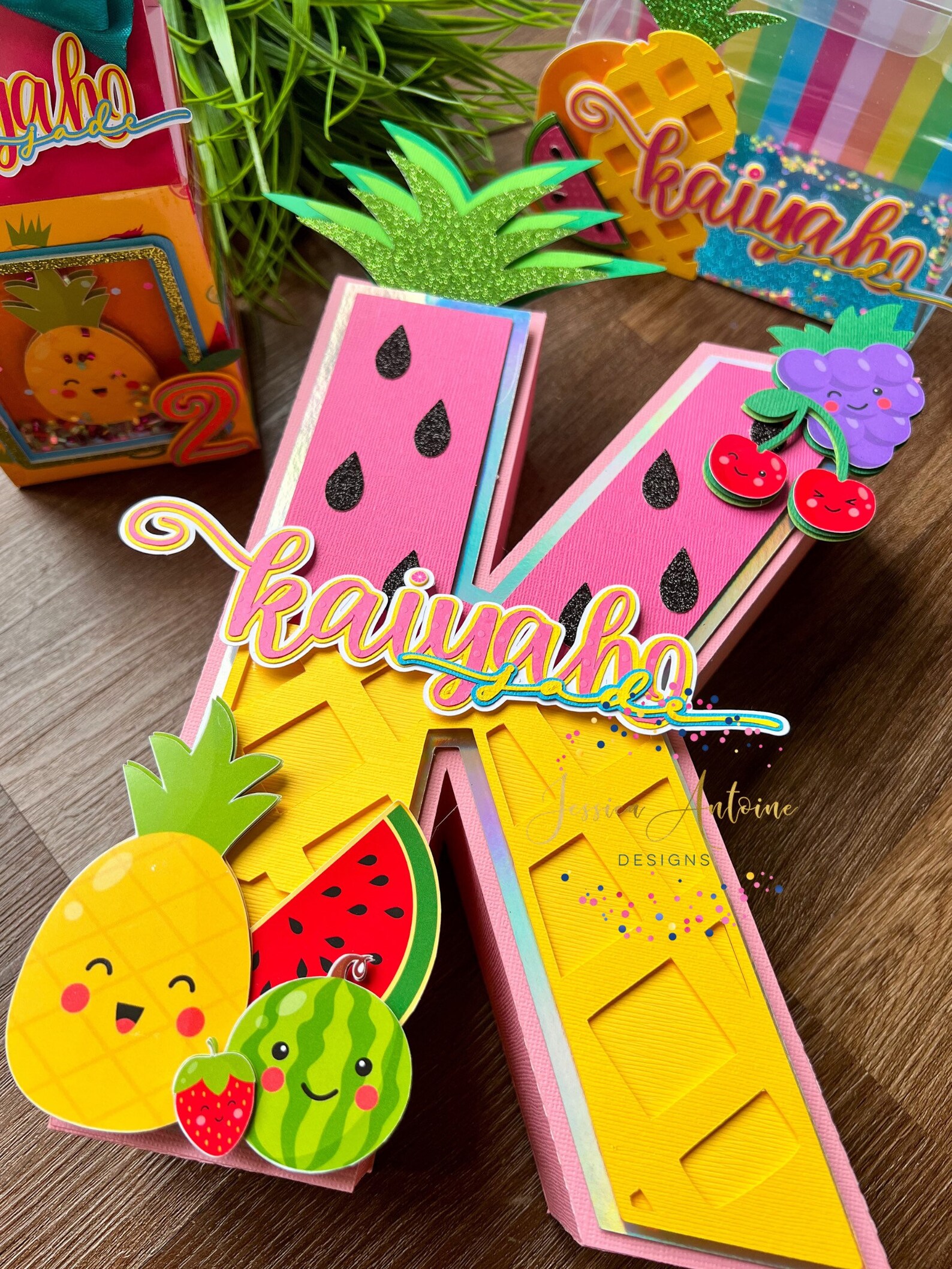 Fruit 3d Letters Fruit Party Letters - Etsy