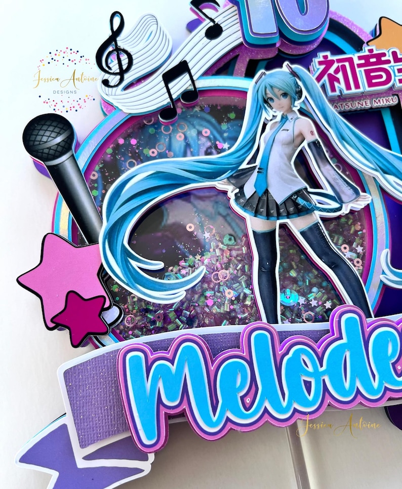 Hatsune Miku Cake Topper: Personalized Hatsune Miku Birthday - Etsy