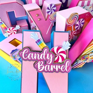 Candy 3d Letters - Candy Party Letters - Etsy