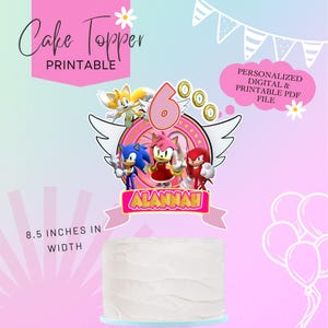 Amy Rose Party Digital Cake Topper - Printable Cake Topper - Etsy