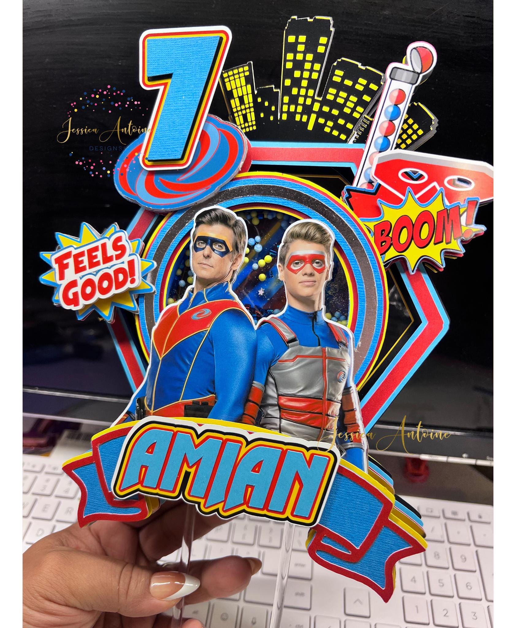 Henry Danger Shaker Cake Topper - Henry Danger Custom Cake Topper - Etsy