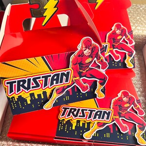 Flash Favor Box - Flash Birthday - Flash Party Favor - Custom Favor Box ...