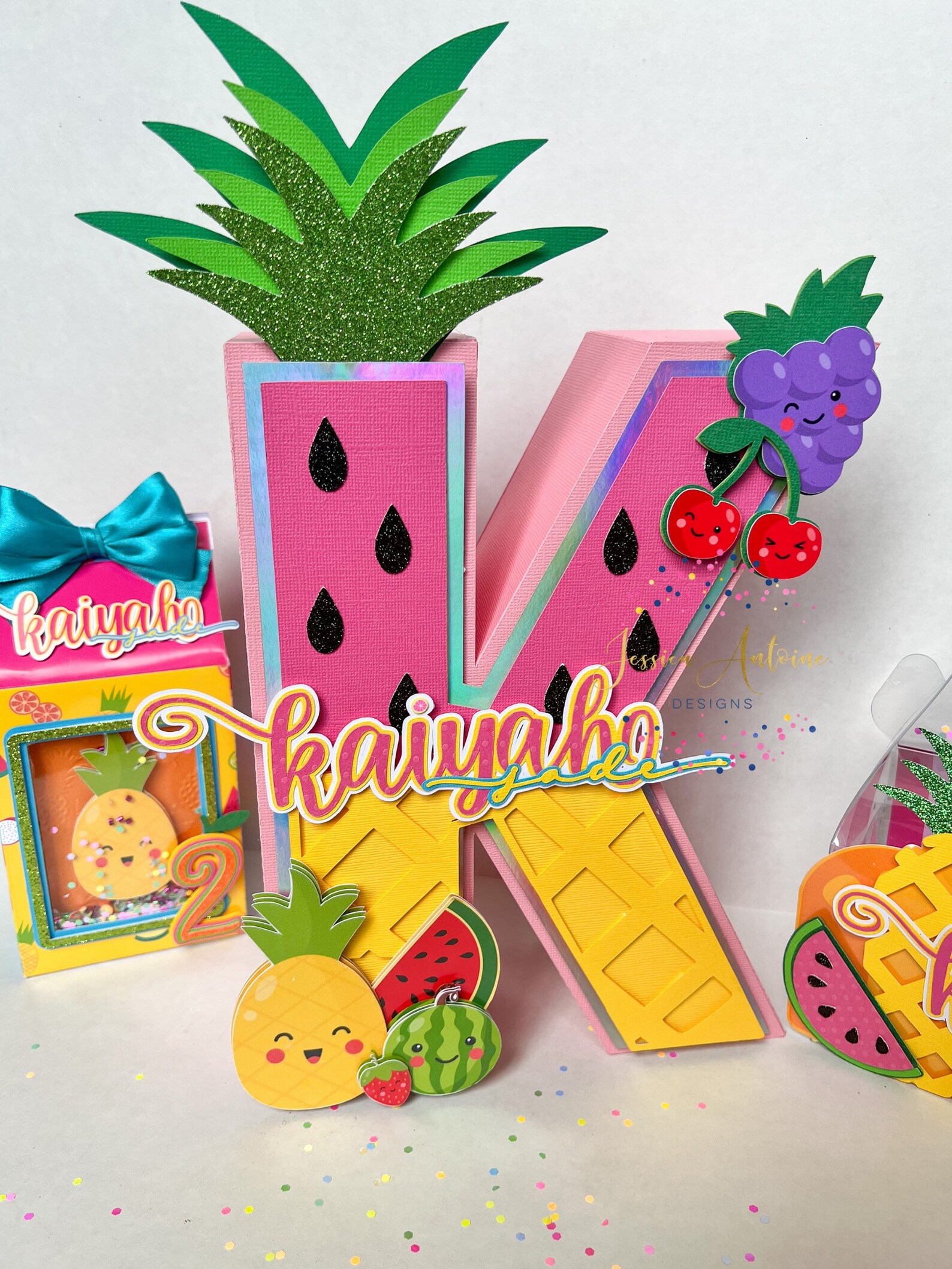 Fruit 3d Letters Fruit Party Letters - Etsy