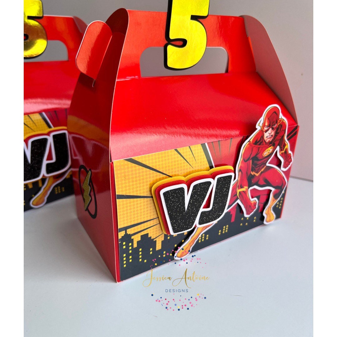 Flash Favor Box Flash Birthday Flash Party Favor Custom - Etsy