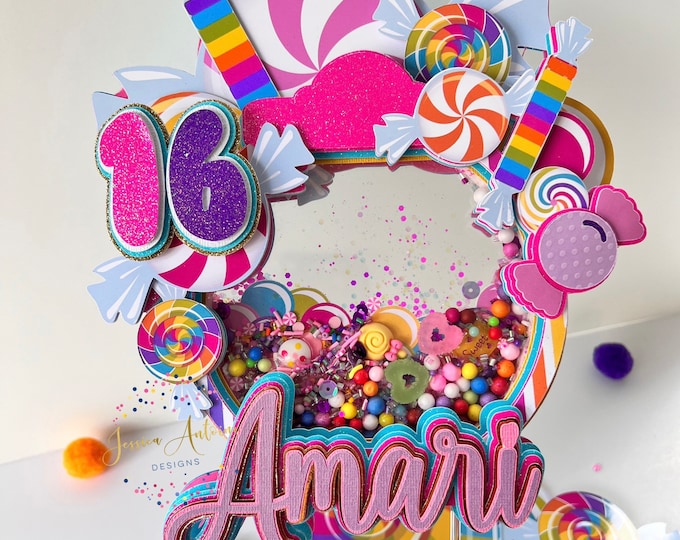 Candy Cake Topper Candy Cake Topper - Etsy