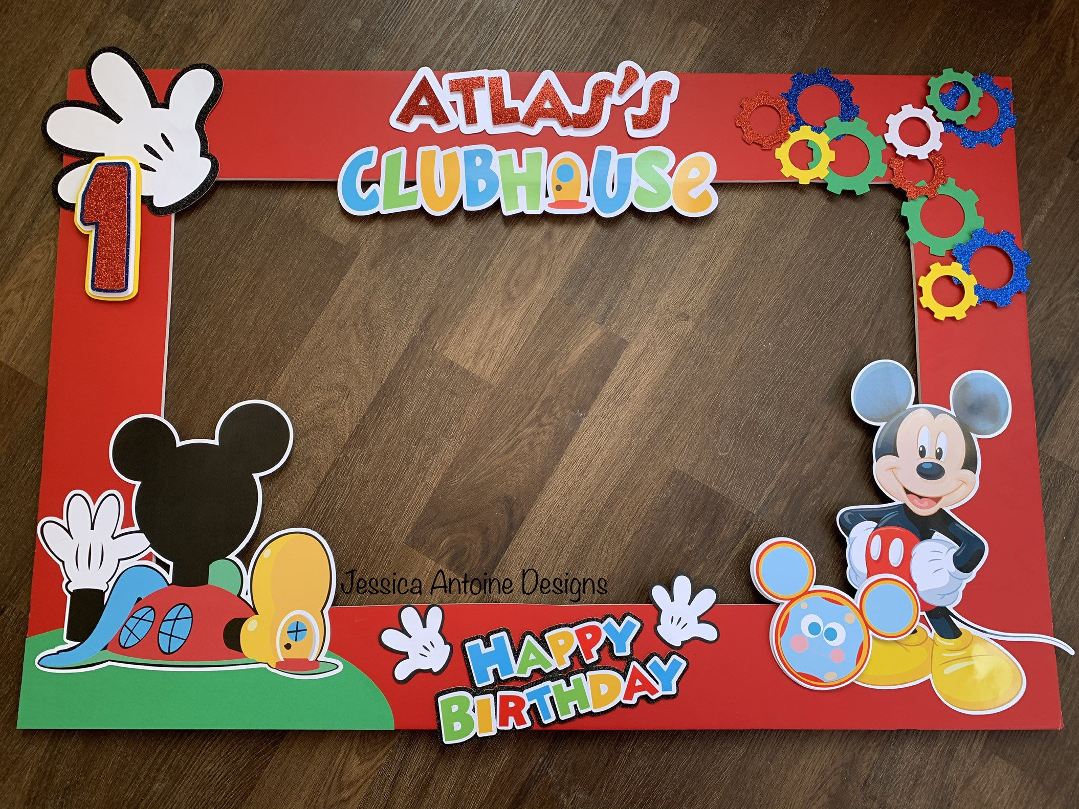 Mickey Mouse Inspired Party Selfie Frame ~ Mickey Mouse Clubhouse Photo ...