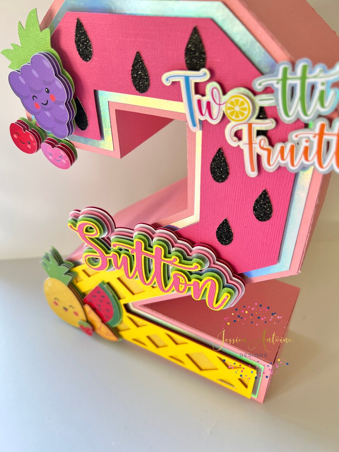 Fruit 3d Letters Fruit Party Letters - Etsy