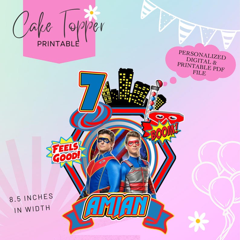 Henry Danger Digital Cake Topper - Made to Order- Printable Cake Topper ...