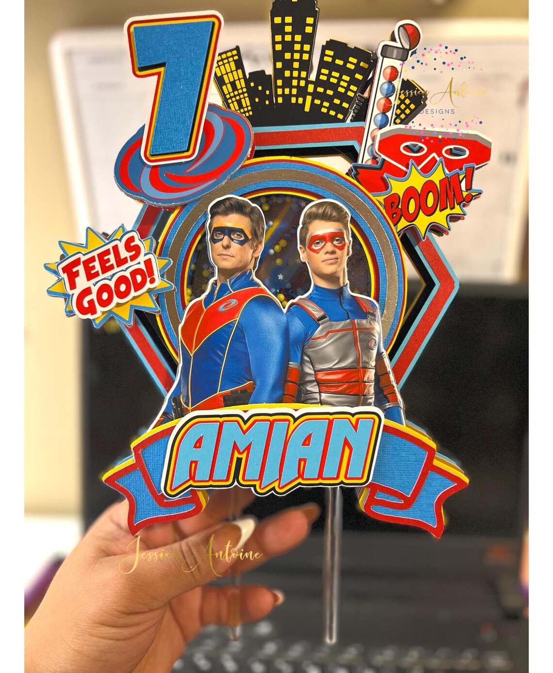 Henry Danger Shaker Cake Topper - Henry Danger Custom Cake Topper - Etsy