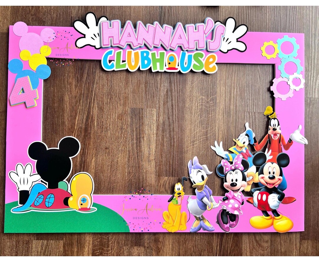 Mickey Clubhouse Selfie Frame-personalized Mickey Frame- Minnie Themed ...