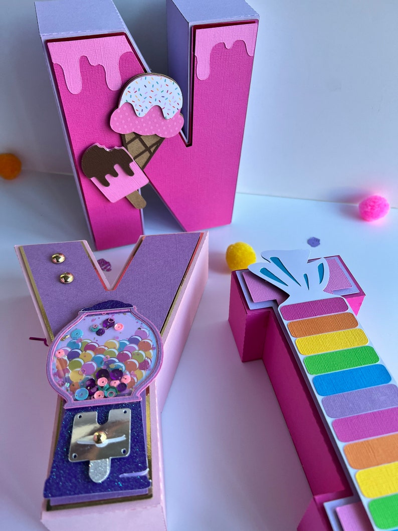 Candy 3d Letters Candy Party Letters - Etsy