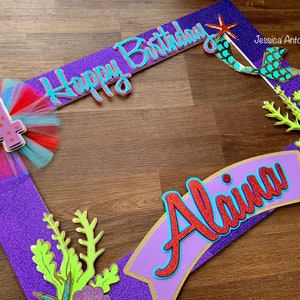 Mermaid Selfie Frame Under the Sea Selfie Frame Mermaid Birthday Party ...