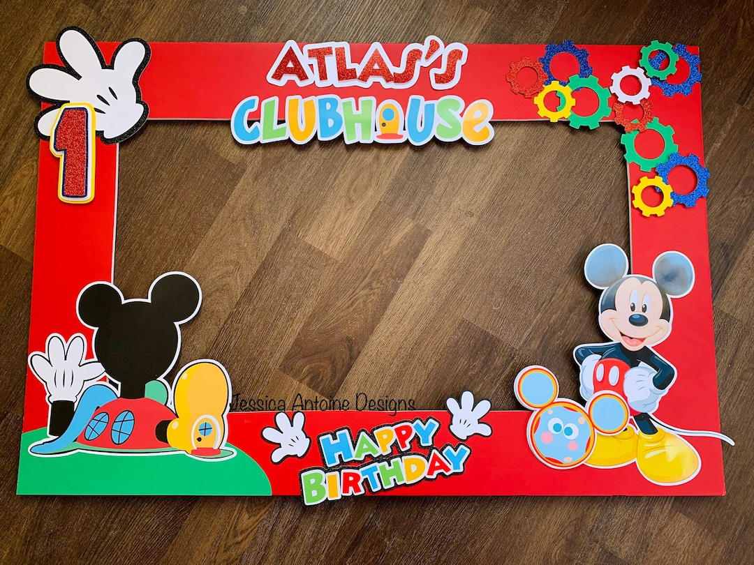 Mickey Mouse Inspired Party Selfie Frame ~ Mickey Mouse Clubhouse Photo ...