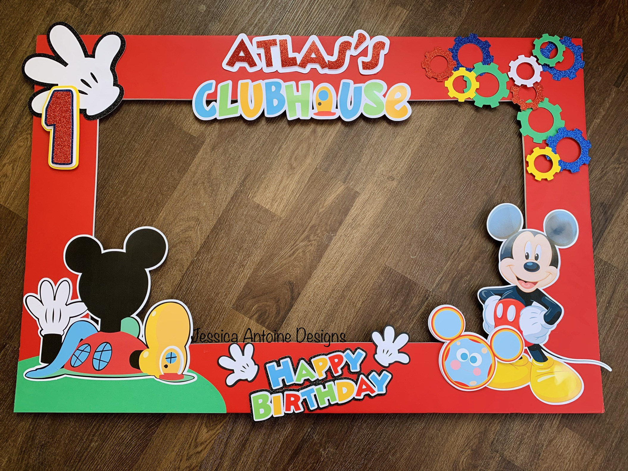 Mickey Mouse Inspired Party Selfie Frame ~ Mickey Mouse Clubhouse Photo ...