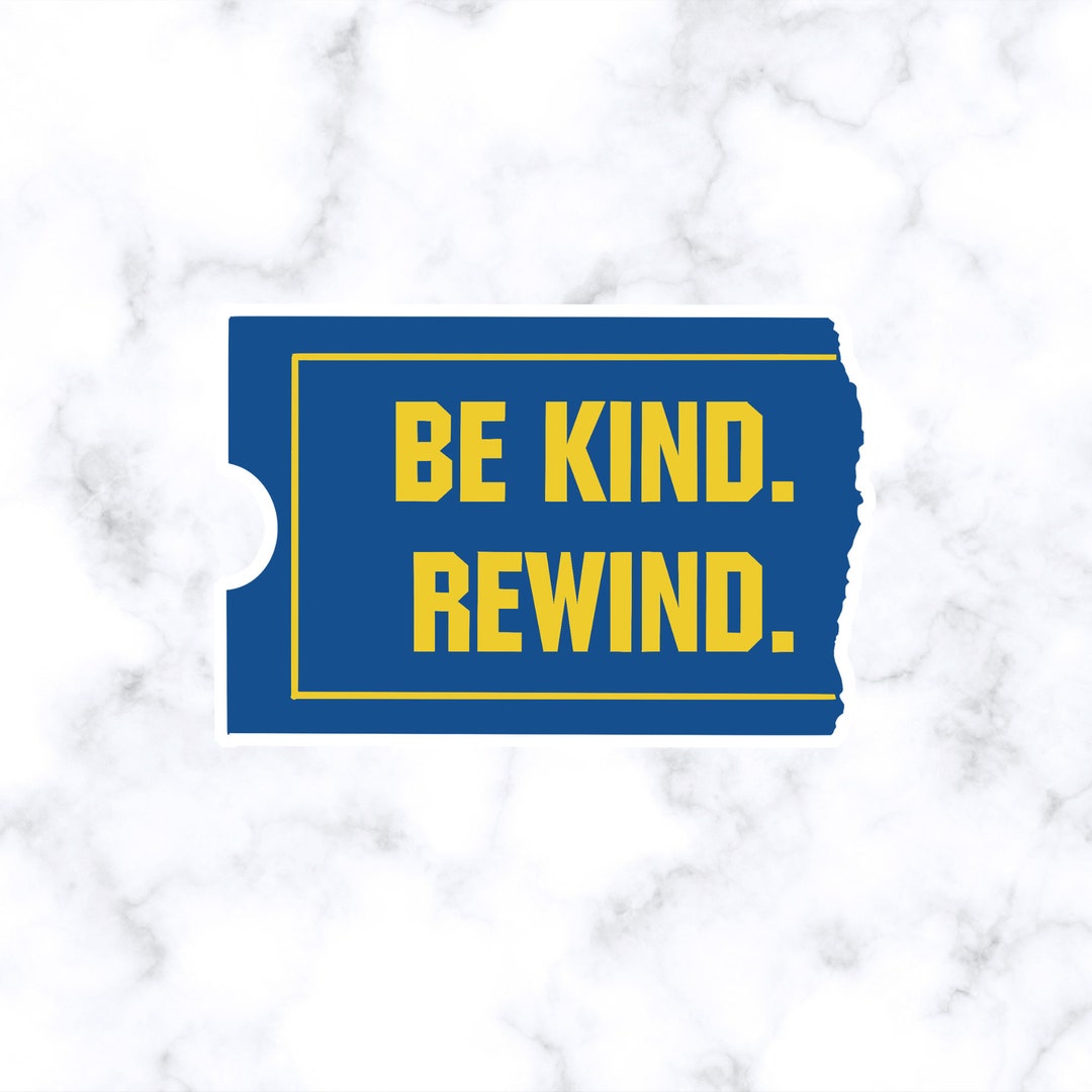 Blockbuster Be Kind Rewind Sticker | Laptop Stickers | Retro Stickers ...