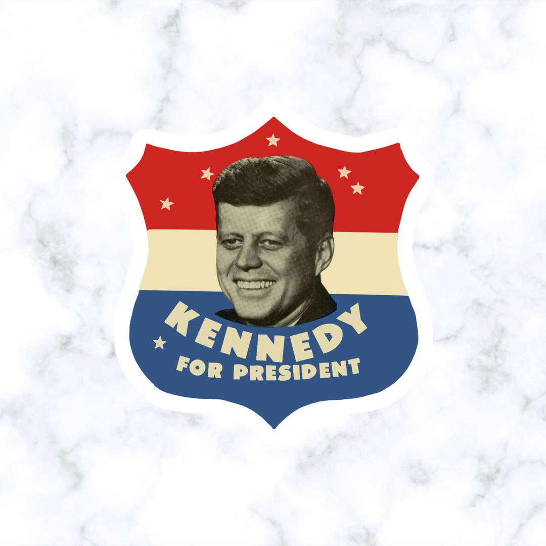 John F Kennedy Campaign Stickers Laptop Stickers Waterproof Stickers ...