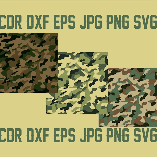 Camo Svg - Etsy