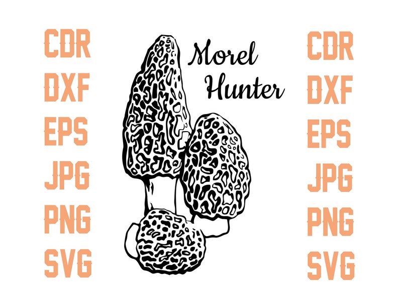 Morel Mushroom Svg Cutting Files, Mushroom Hunting Tshirt Design ...