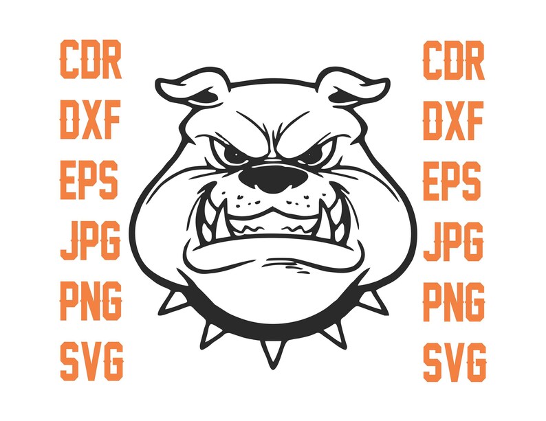 Bulldog Svg Cutting Files Printable Dog Design Instant - Etsy