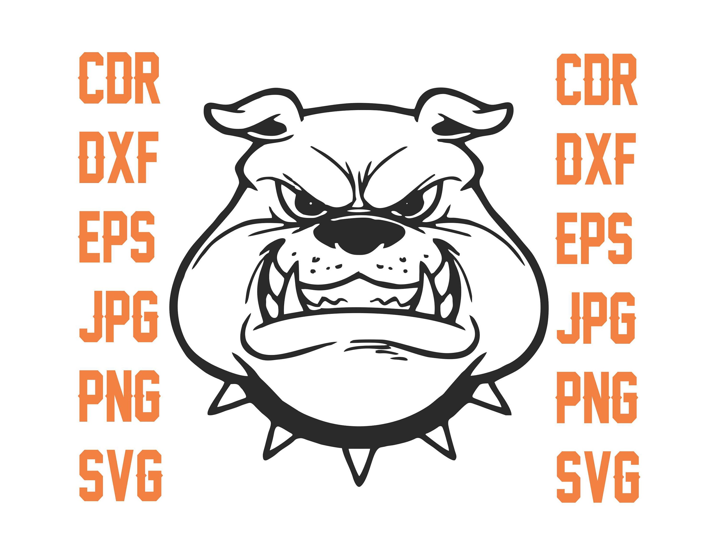 Bulldog Svg Cutting Files Printable Dog Design Instant | Etsy